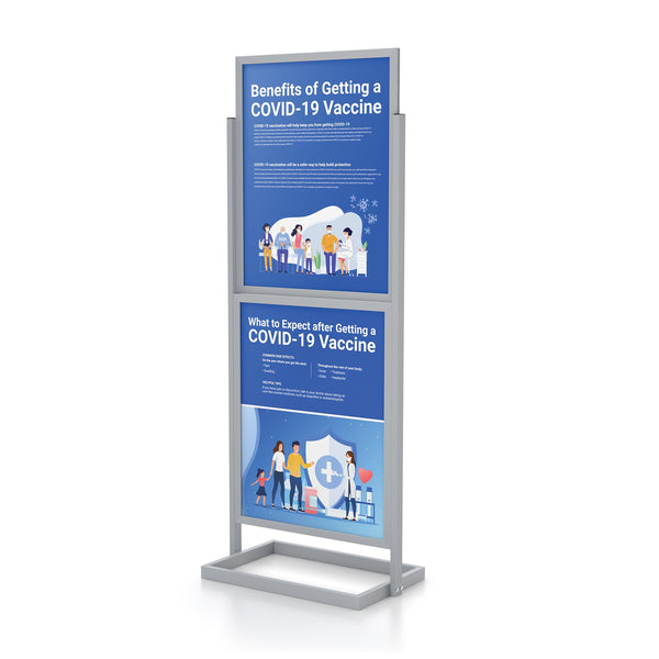 Advanced Stanchions 22" x 28" Tiered Poster Sign Holder